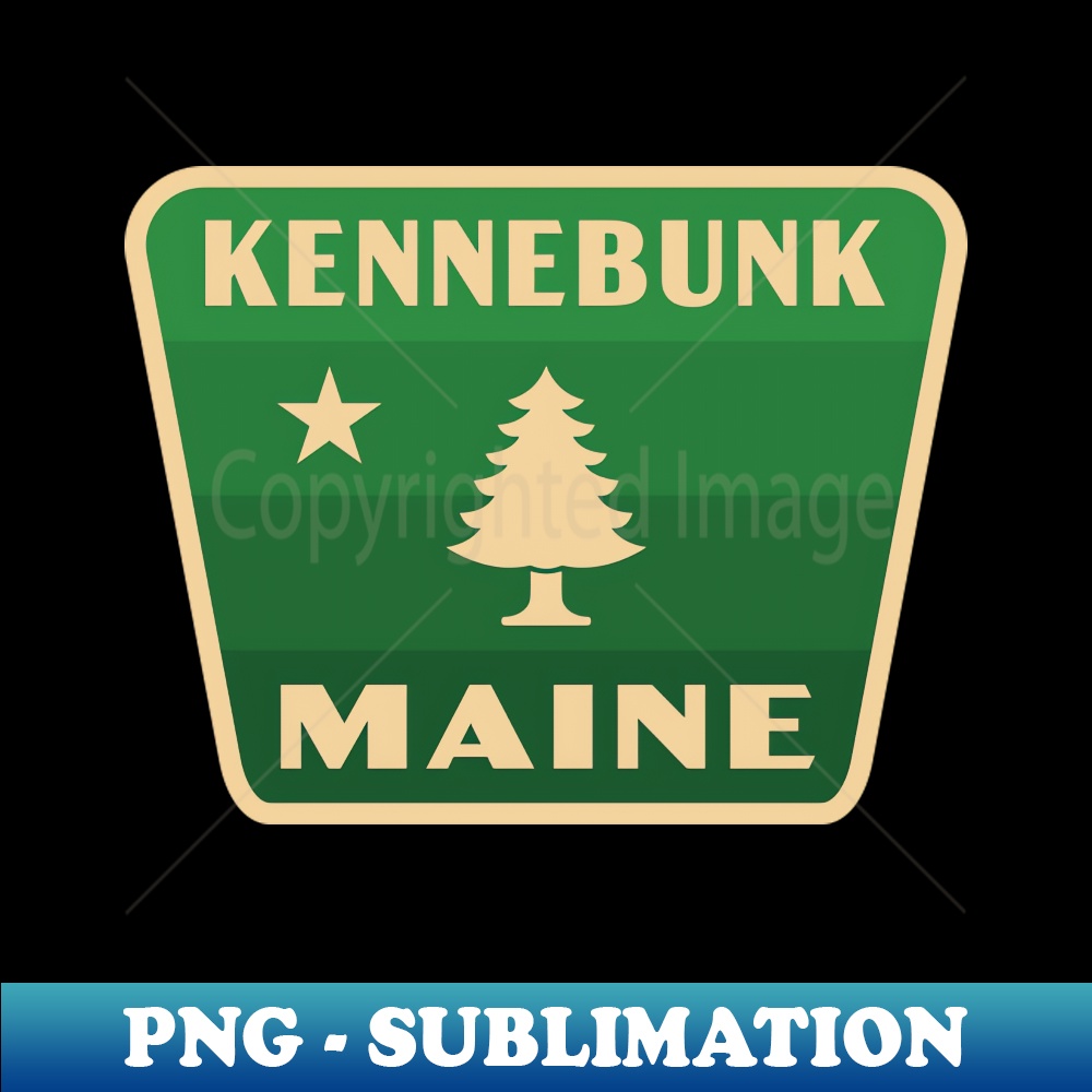 Kennebunk Maine Retro Pine Tree Badge Green - PNG Transparen | Inspire ...