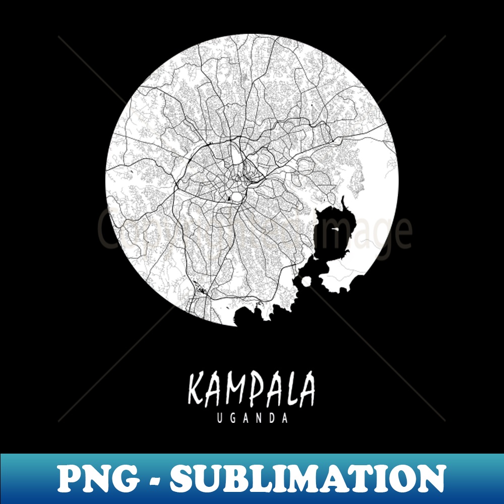 Kampala Uganda City Map - Full Moon - Professional Sublimati | Inspire ...