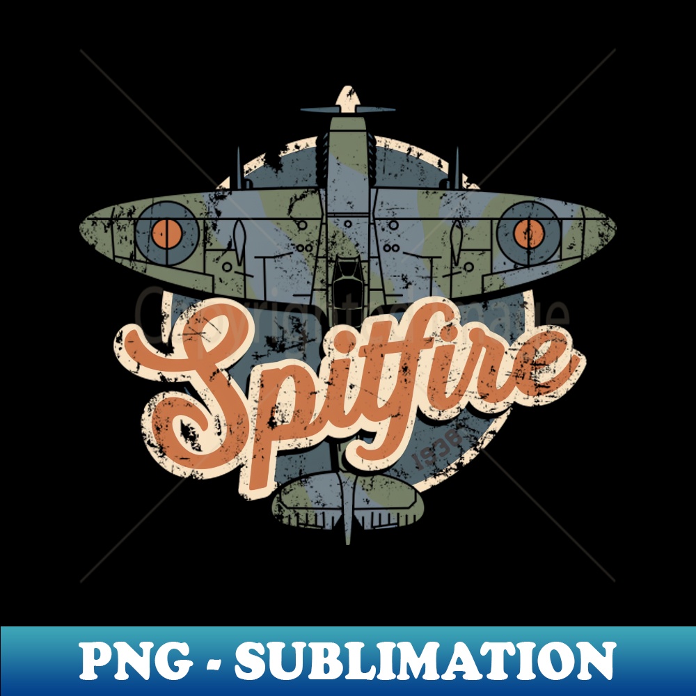 Vintage RAF Spitfire WW2 Fighter Plane - Stylish Sublimation | Inspire Uplift