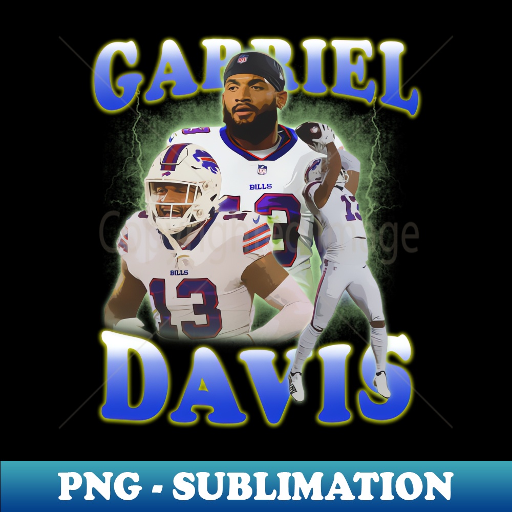 Gabriel Davis Football Poster Style - Sublimation-Ready PNG | Inspire ...