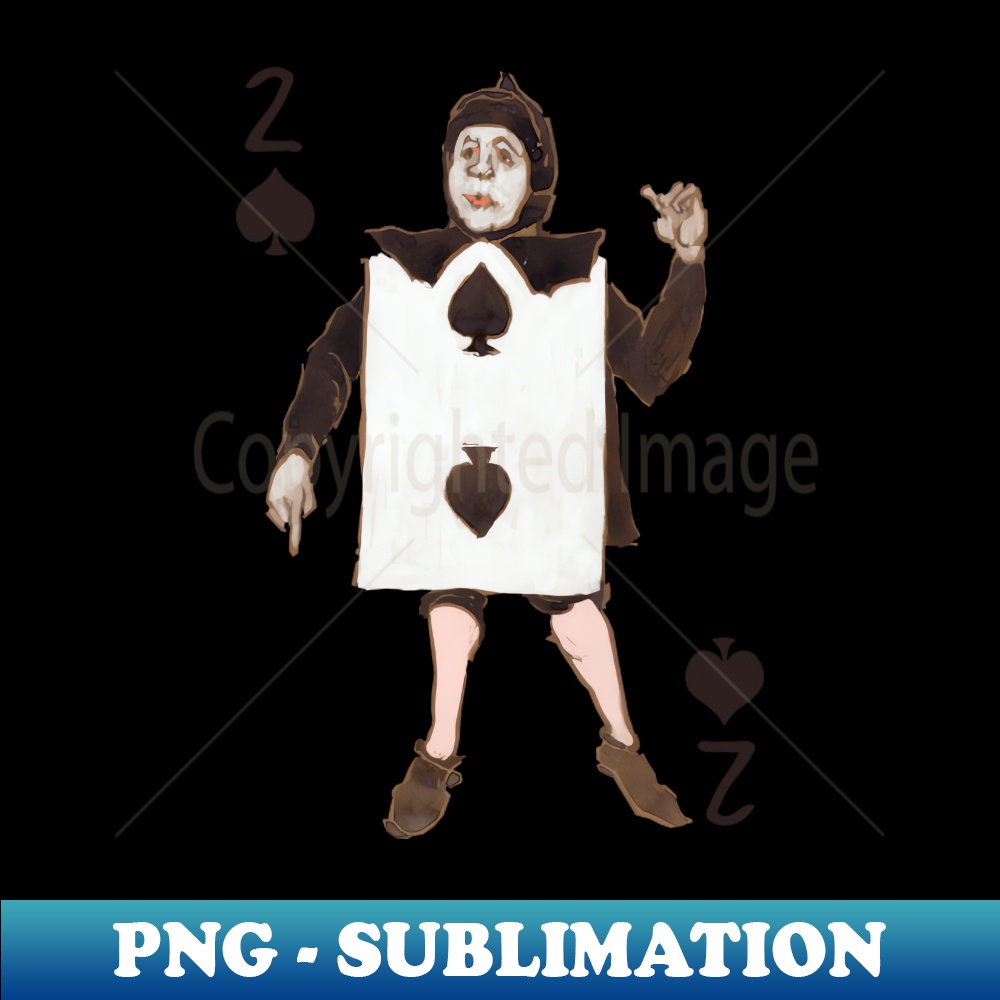 Vintage Character of Playing Cards Two of Spades - High-Res | Inspire ...