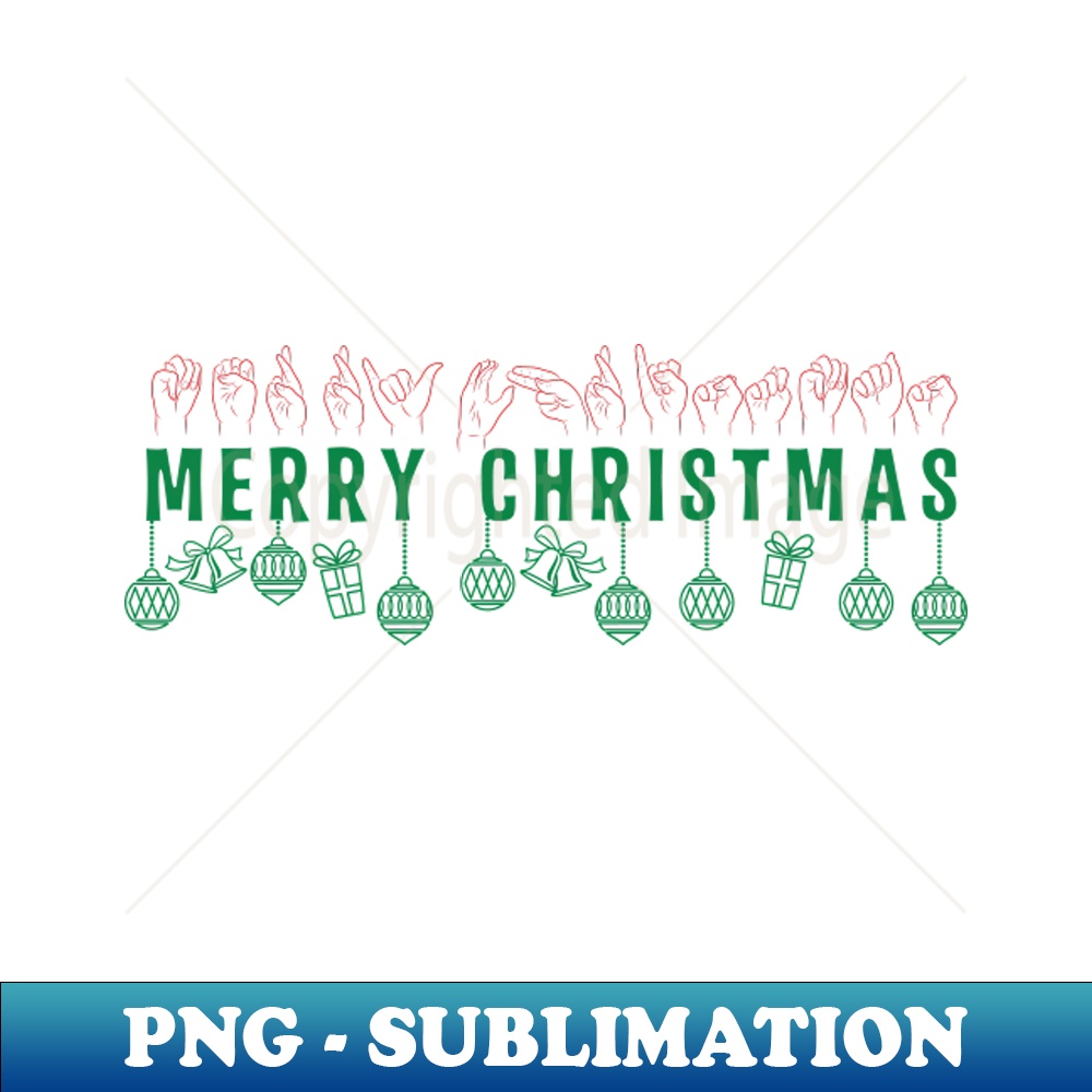 ASL Sign Language Merry Christmas - Decorative Sublimation P | Inspire ...
