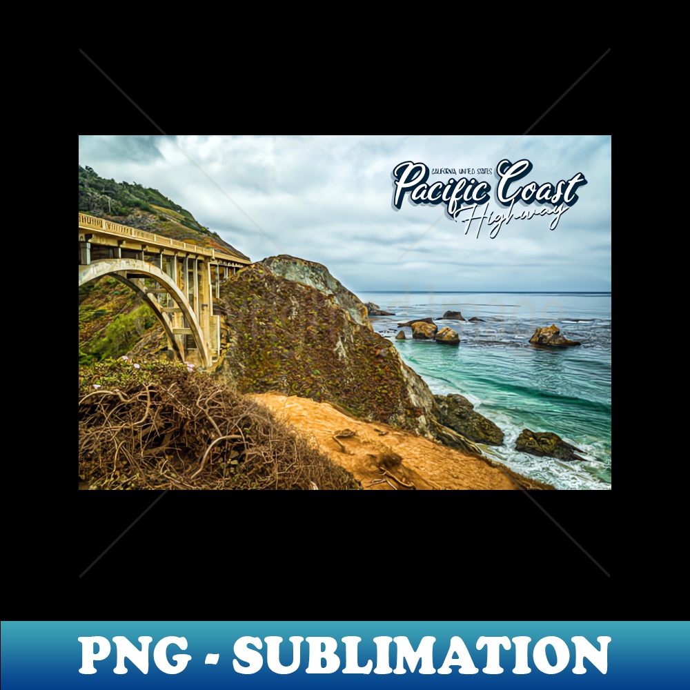 Pacific Coast Highway View - Premium PNG Sublimation File - | Inspire ...