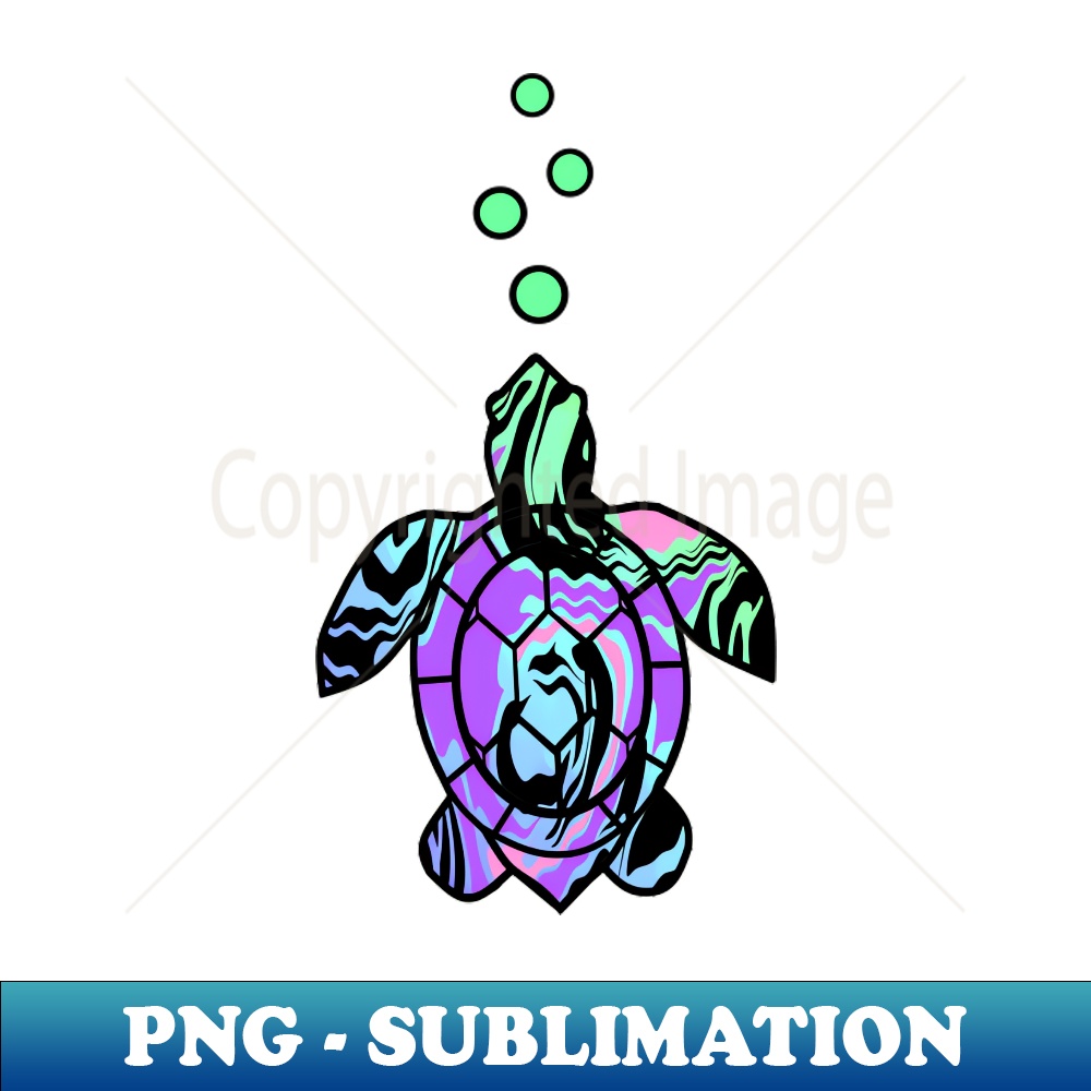 Purple Sea Turtle - PNG Transparent Sublimation Design - Rev | Inspire ...