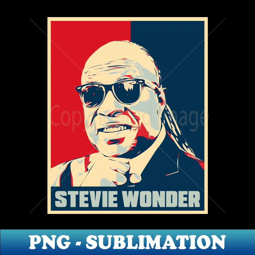 Stevie Wonder Hope Poster Art - Sublimation-Ready PNG File - - Inspire ...