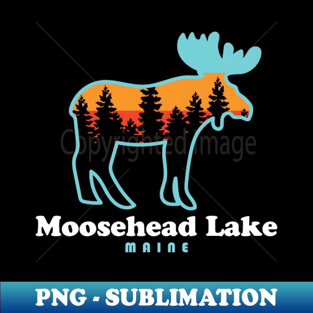 Moosehead Lake Maine Moose Retro - Aesthetic Sublimation Dig | Inspire ...
