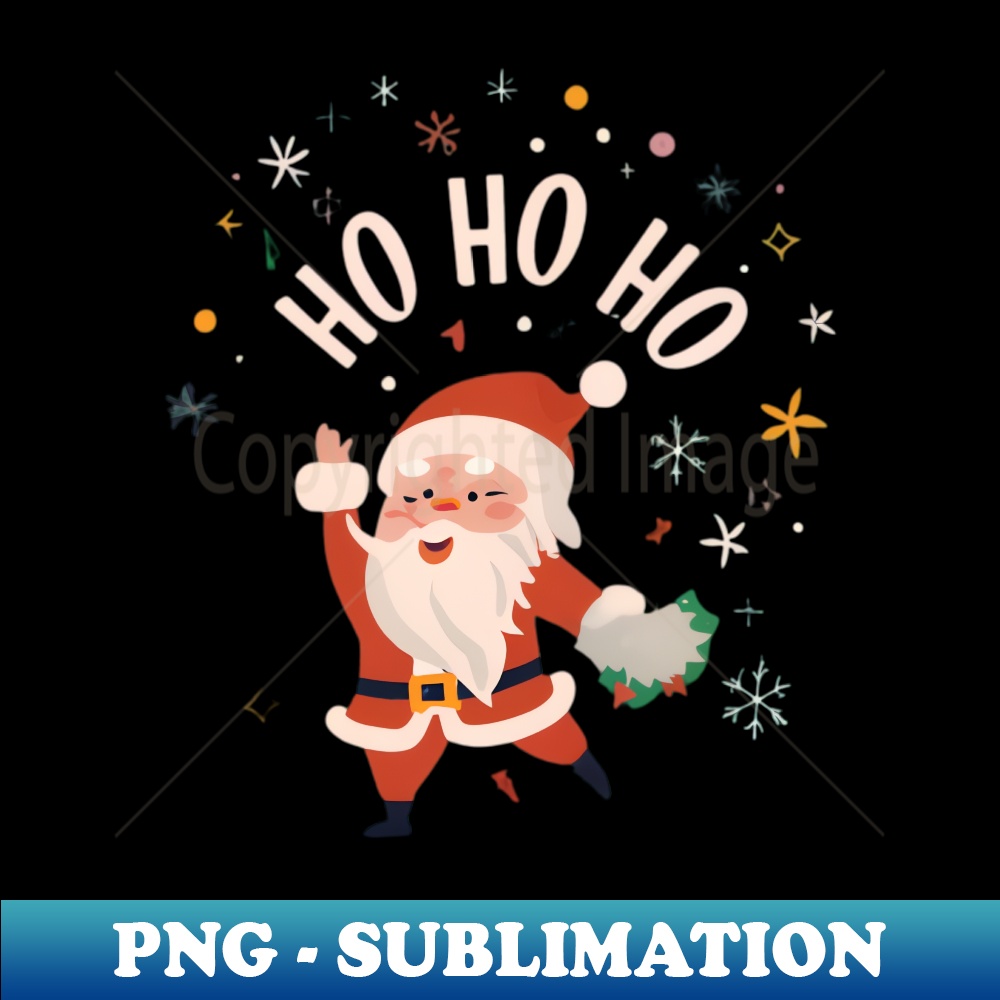 Santa Claus smiling with the words ho ho ho in the style of | Inspire ...