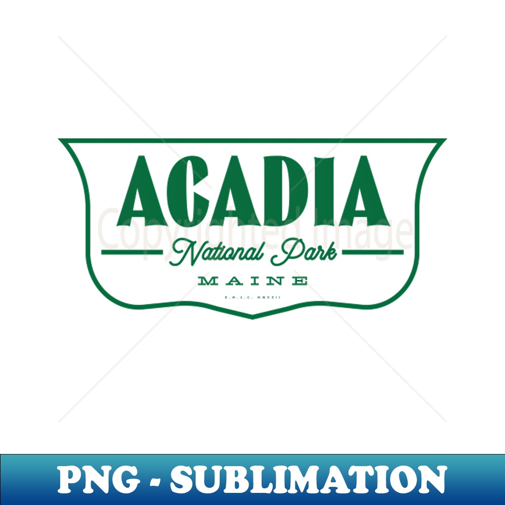 Acadia National Park Shield - Green - Professional Sublimati - Inspire ...