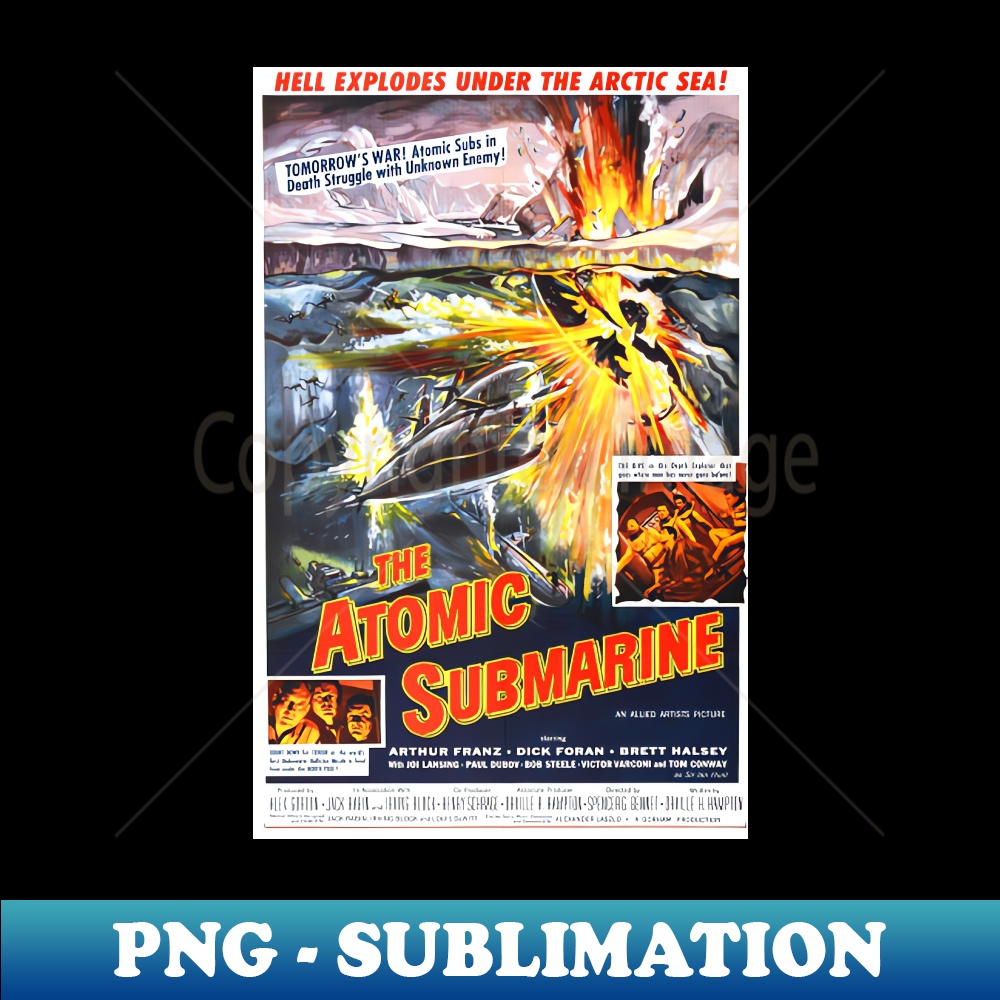 Classic Science Fiction Movie Poster - The Atomic Submarine - Inspire Uplift
