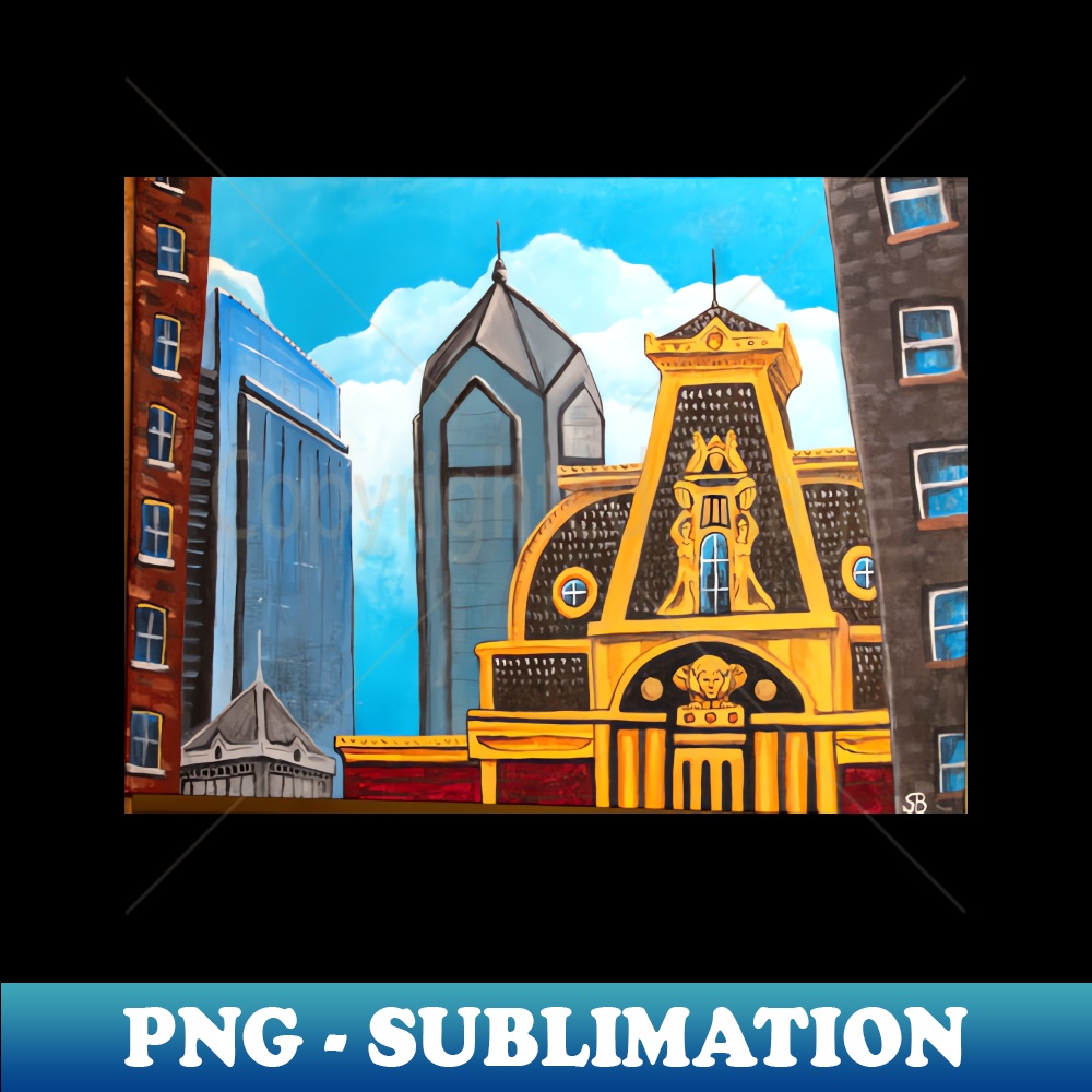 Philadelphia City Buildings - Retro PNG Sublimation Digital | Inspire ...