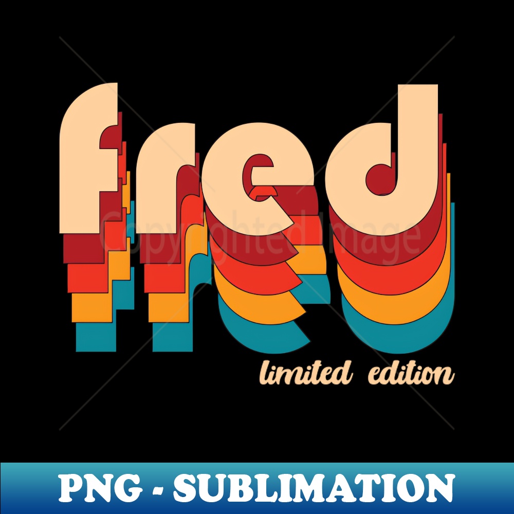 Retro Fred name - PNG Transparent Digital Download File for | Inspire ...
