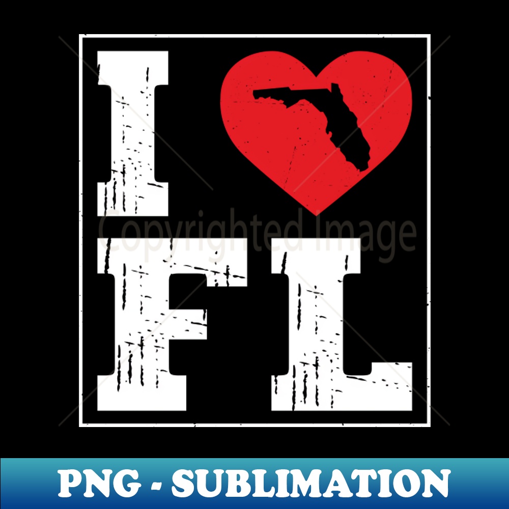 I Heart Love FL Florida City Map Classic Vintage I Love FL - | Inspire ...