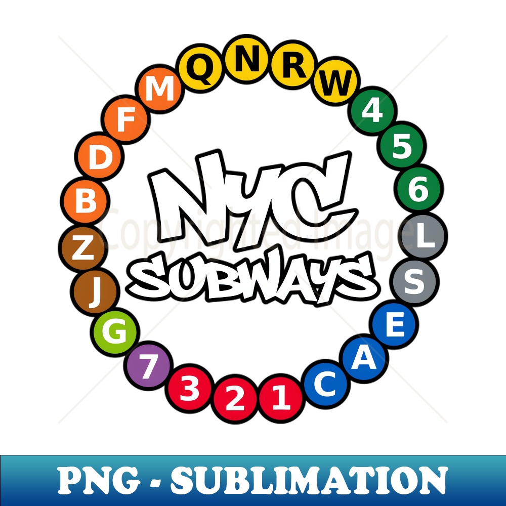 NYC Subways - PNG Transparent Sublimation Design - Revolutio | Inspire ...