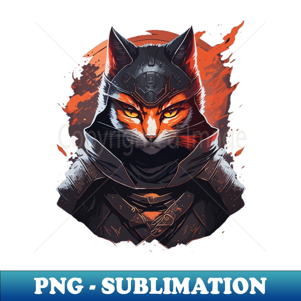 Samurai cat - PNG Transparent Sublimation File - Enhance You | Inspire ...