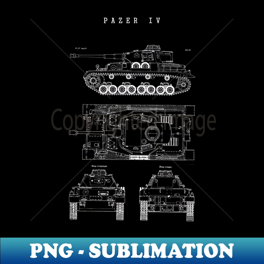 Panzer IV German World War 2 Vehicle Blueprint - PNG Transp - Inspire ...