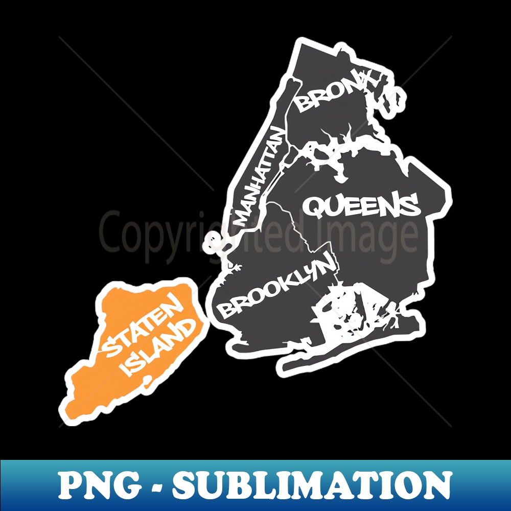 5 Boroughs Map - Signature Sublimation PNG File - Defying th | Inspire ...
