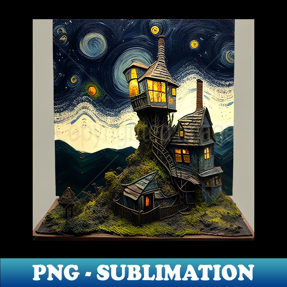 Starry Night Over The Burrow - PNG Transparent Digital Downl - Inspire ...