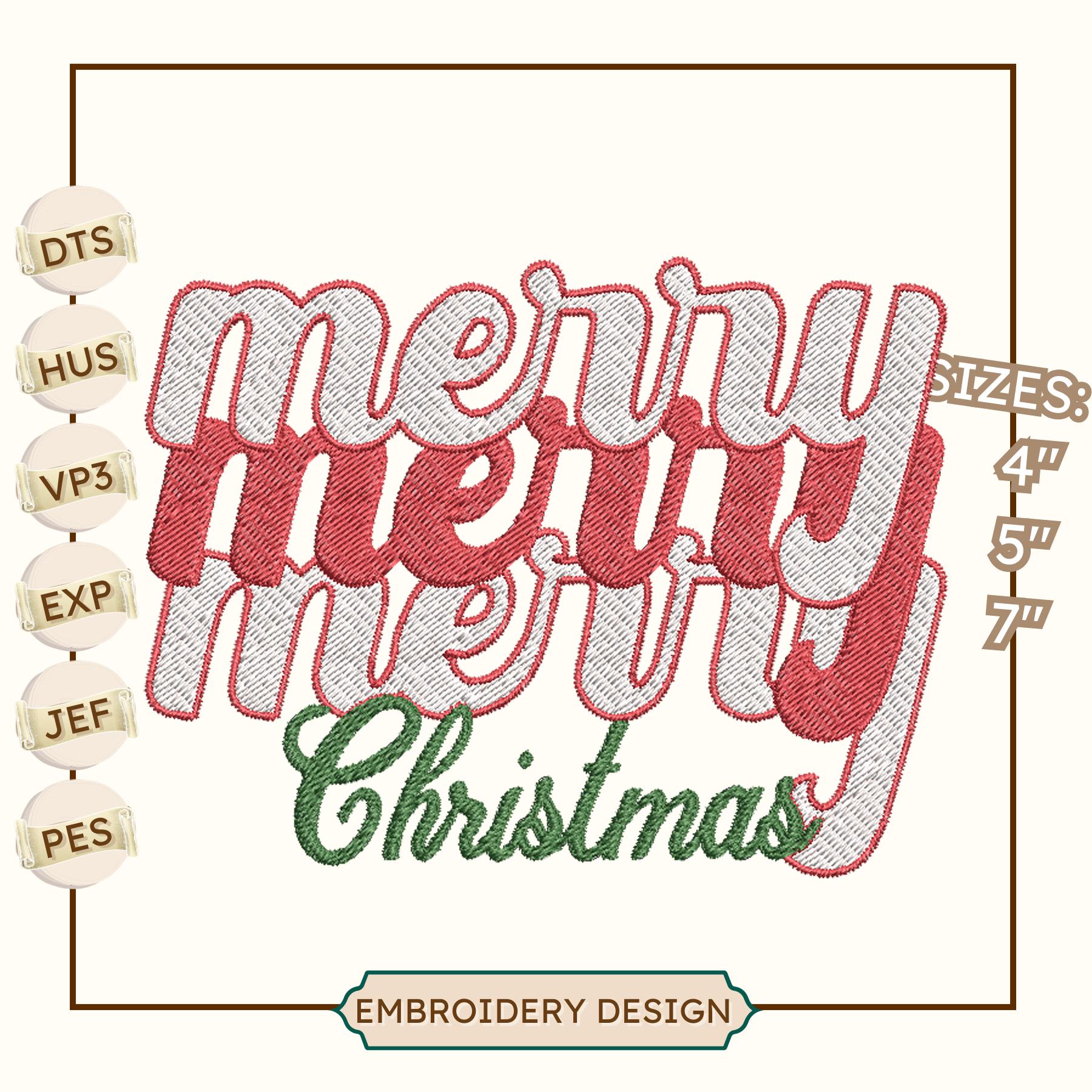 Merry Christmas Embroidery Designs, Christmas Embroidery Des | Inspire ...