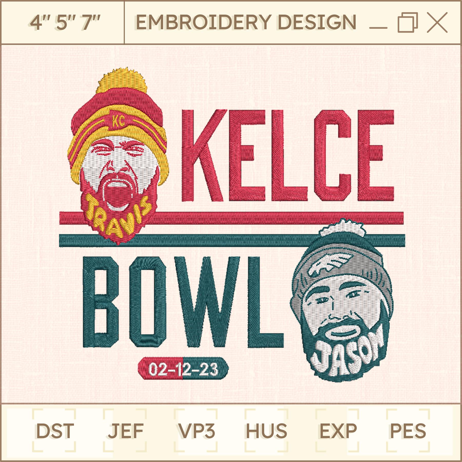 87 KELCE VS BOWL 62 Embroidery Design, NFL Super Bowl LVII F | Inspire ...