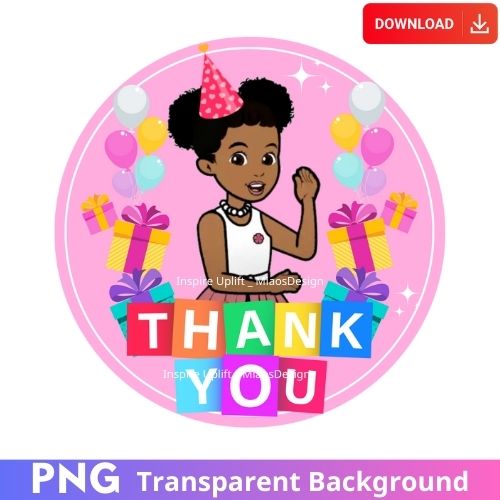 Gracies Corner PNG Thank You Label Sticker | Inspire Uplift