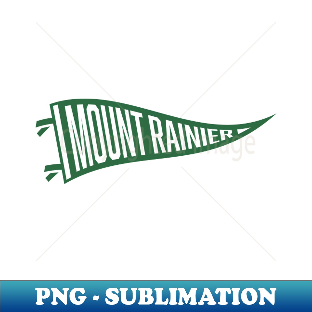 Mount Rainier National Park Pennant - Green - Creative Subli - Inspire ...