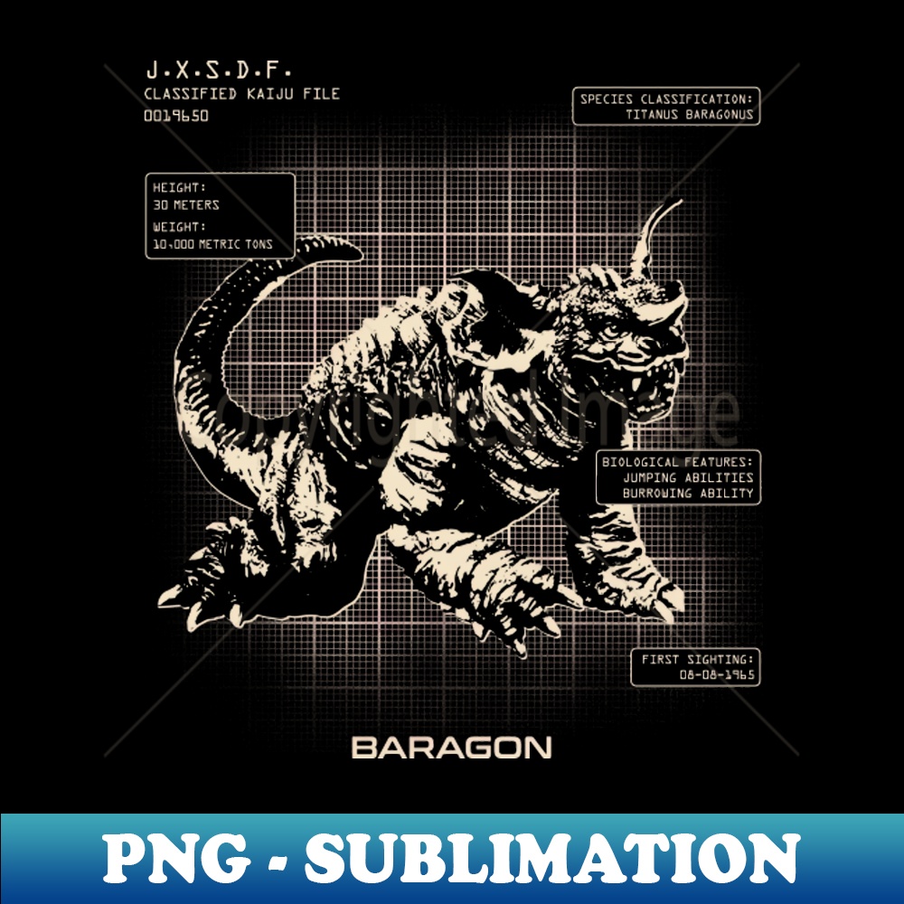 BARAGON - Kaiju Files - Modern Sublimation PNG File - Perfec | Inspire ...