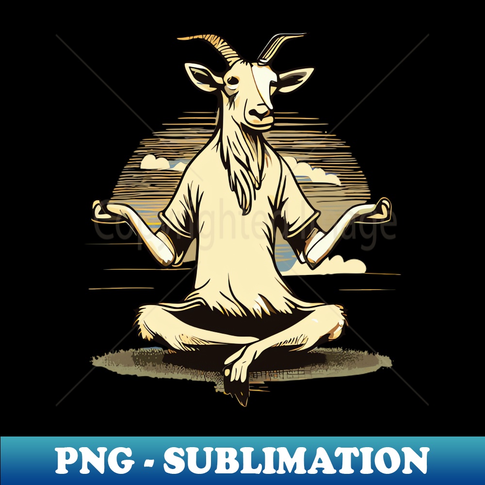 Yoga Meditating Goat - PNG Transparent Digital Download File | Inspire ...