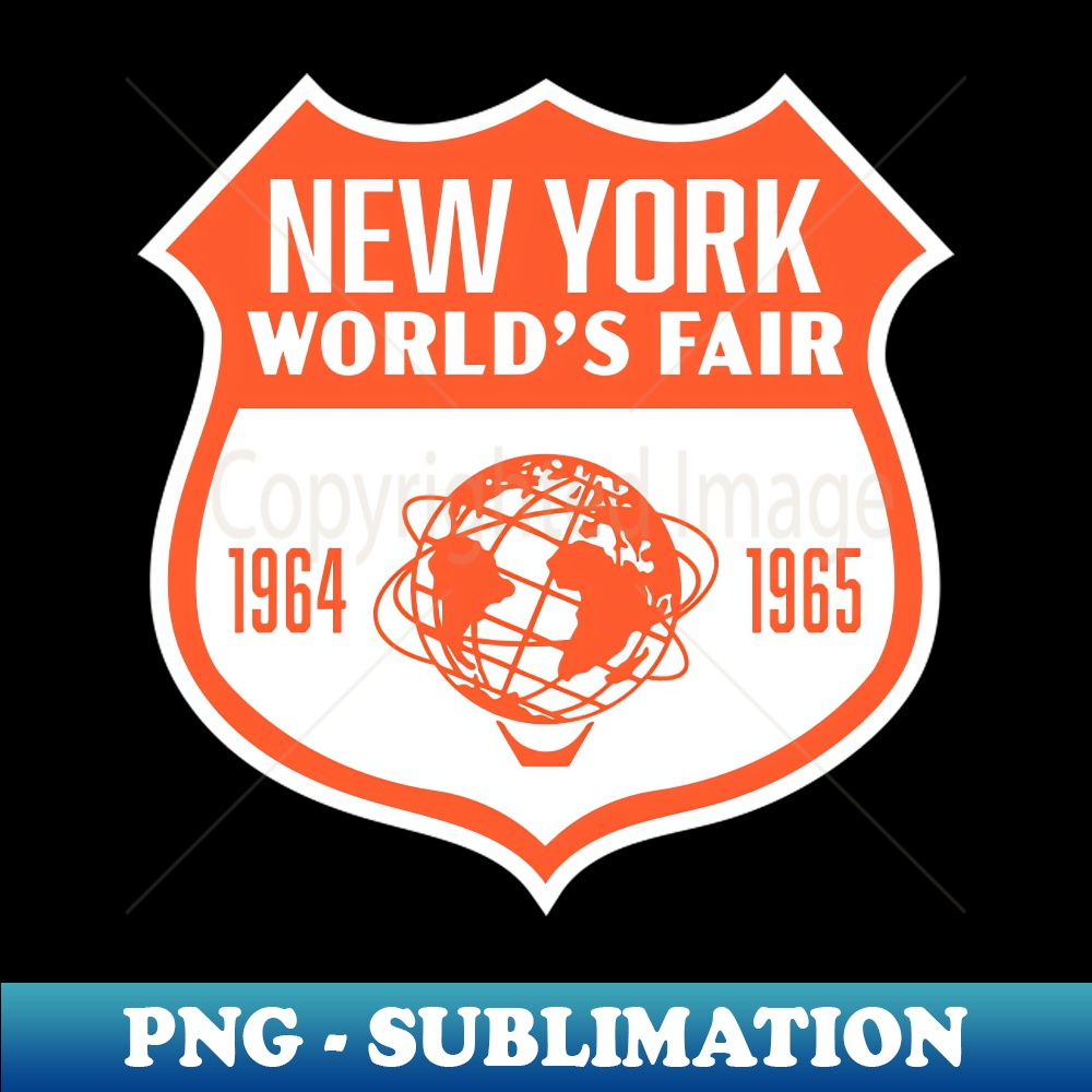1964-65 New York Worlds Fair Retro Shield Orange - PNG Trans - Inspire ...