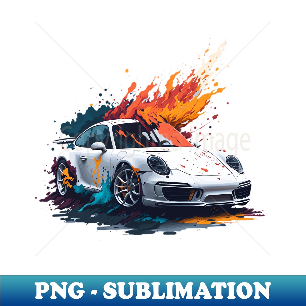 Porsche 911 - Sublimation-Ready PNG File - Boost Your Succes | Inspire Uplift