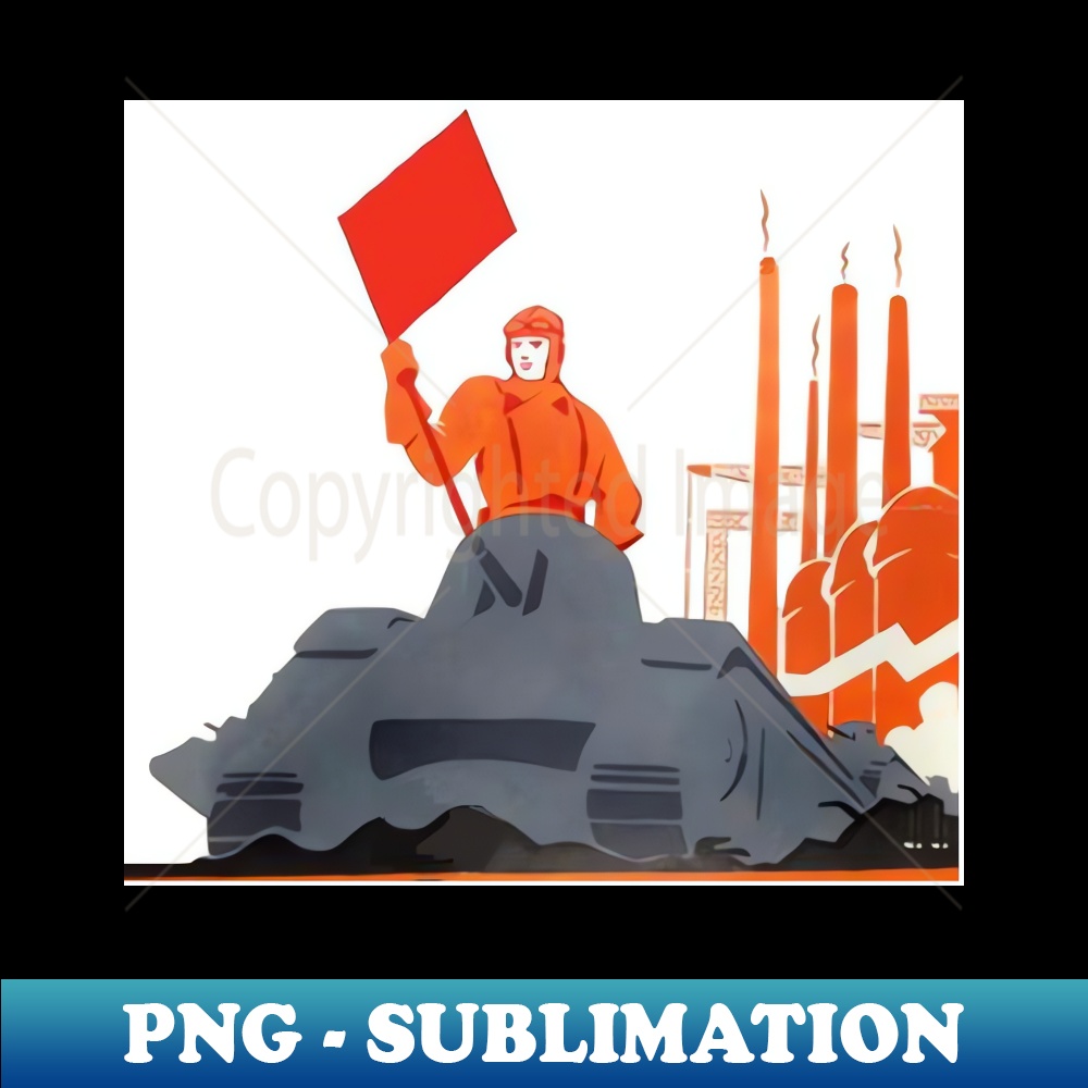 Vintage Soviet Propaganda Image - Instant PNG Sublimation Do - Inspire ...