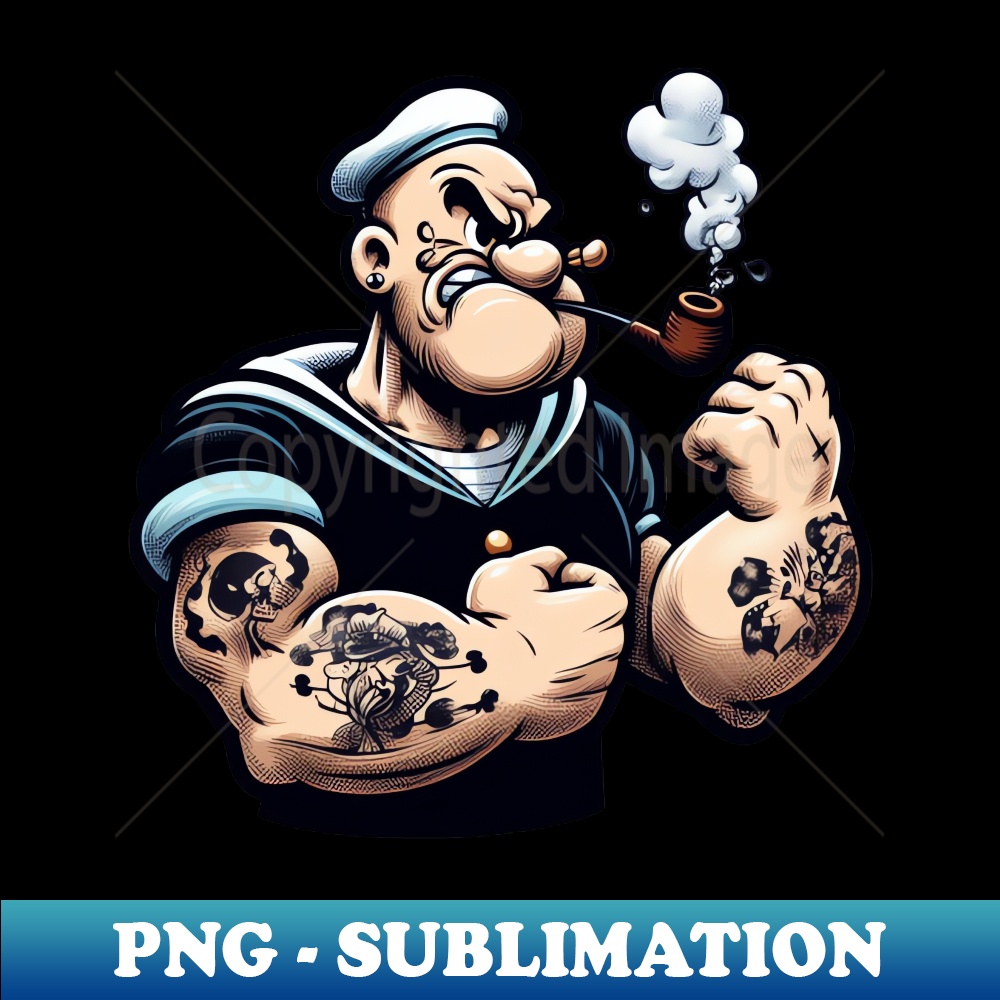 Popeyes Punch An Ode to Bravery - Retro PNG Sublimation Digi - Inspire ...