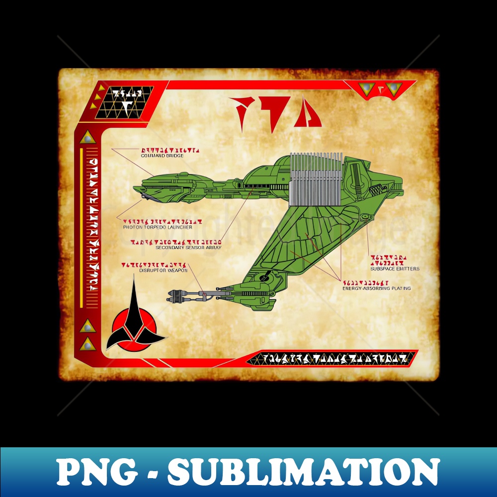 Alien Scout Ship Parchment Blueprint - Profile - Instant Sub - Inspire ...