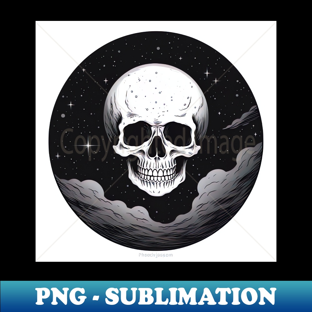 skeleton head in space with stars in the background - PNG Tr | Inspire ...
