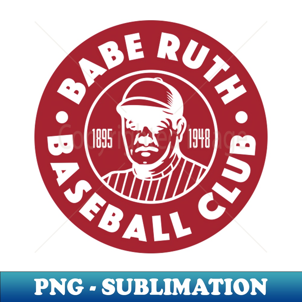 Babe Ruth - Baseball Club Circle Red - Sublimation-Ready PNG | Inspire ...