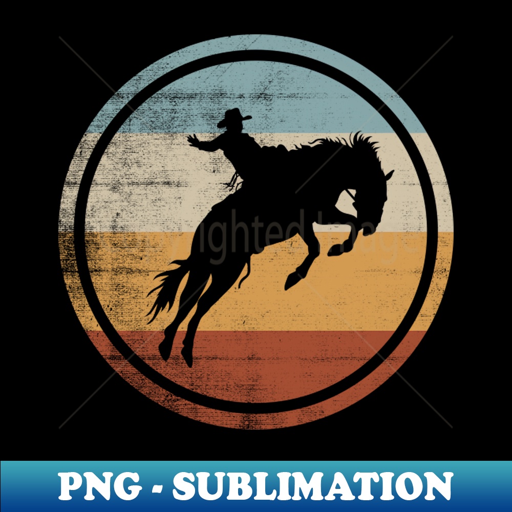 Retro Vintage Cowboy Design Horse Rider Rodeo Rider Rodeo - | Inspire ...