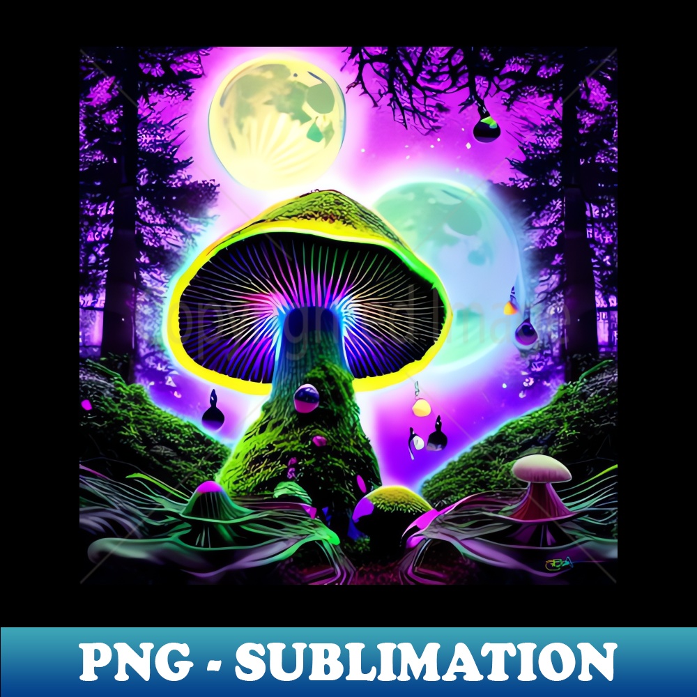 Shrooms Blacklight Poster Art 28 - High-Quality PNG Sublimat | Inspire ...