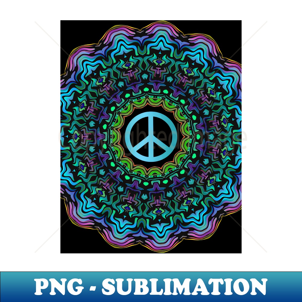 Abstract Peace Sign Blue - Premium PNG Sublimation File - Tr | Inspire ...