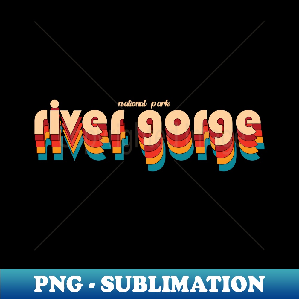 Retro River Gorge - Elegant Sublimation PNG Download - Add a - Inspire ...
