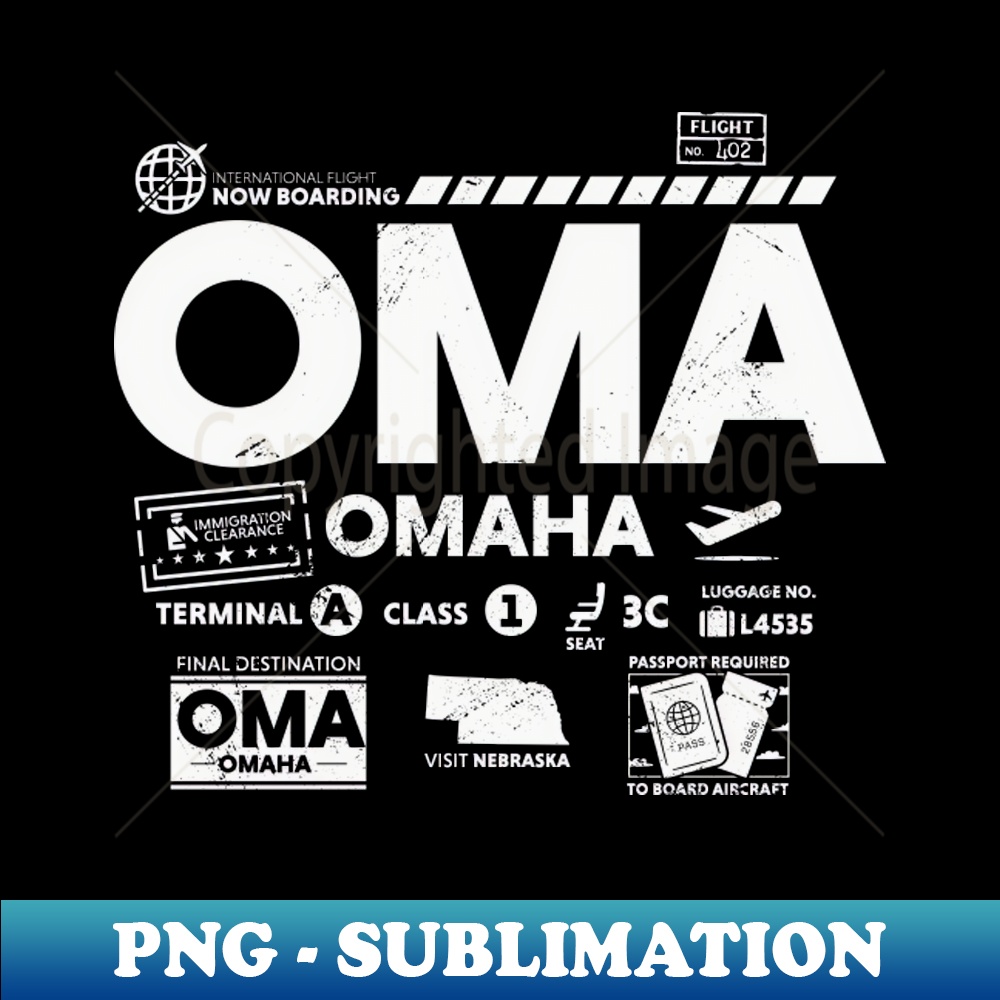 Vintage Omaha OMA Airport Code Travel Day Retro Travel Tag N | Inspire ...