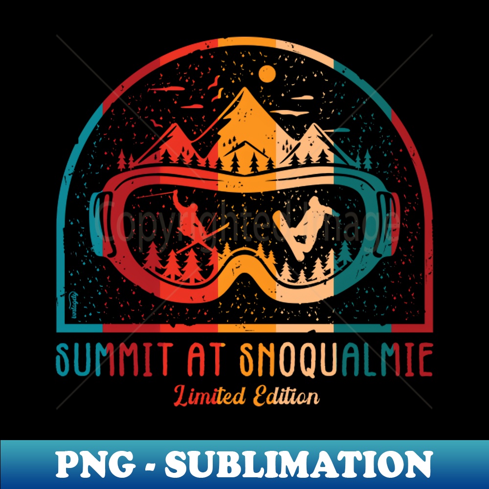 Retro Summit at Snoqualmie Mountain - PNG Transparent Sublim | Inspire ...