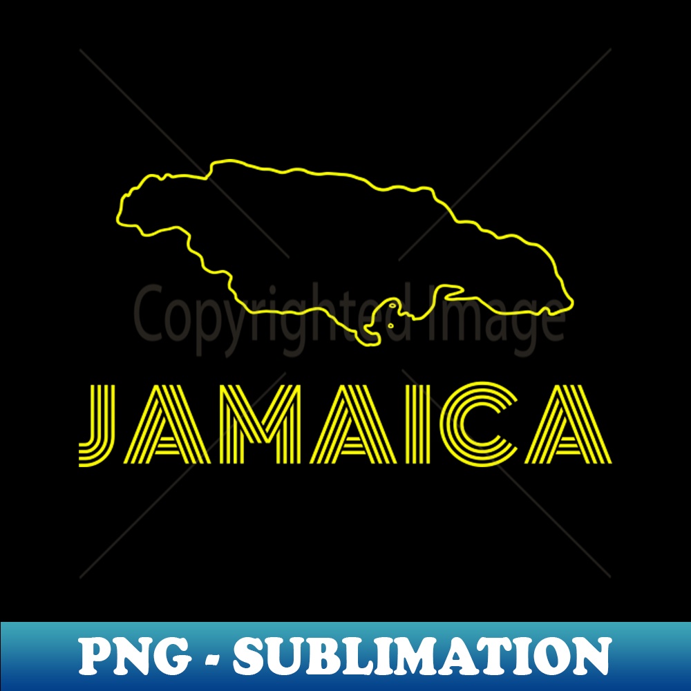 Jamaica Map and Text - Retro PNG Sublimation Digital Downloa - Inspire ...