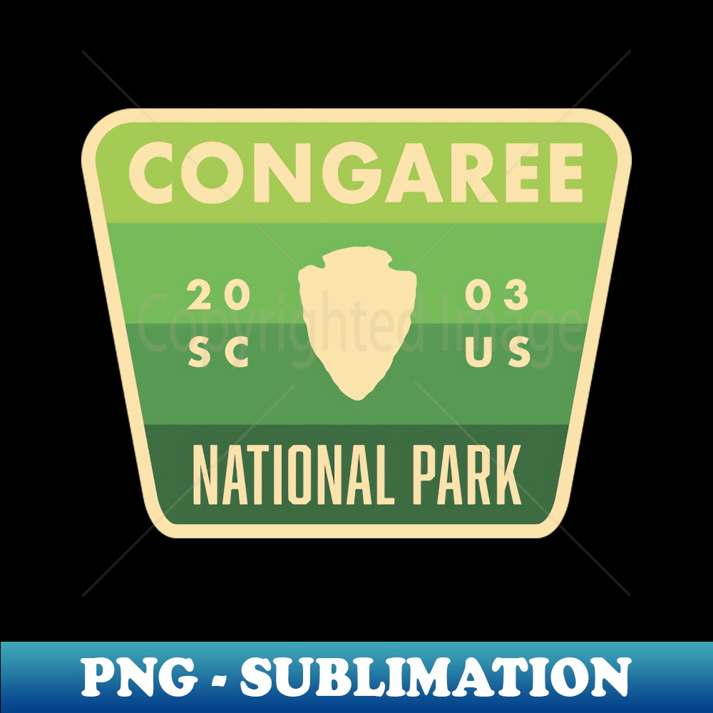 Congaree National Park Retro Arrowhead Patch Green - Exclusi | Inspire ...