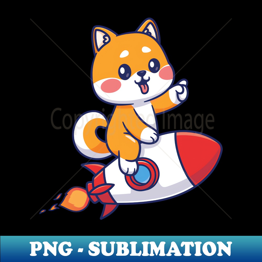 Cute Kawaii Fox on Rocket - Sublimation-Ready PNG File - Per | Inspire ...