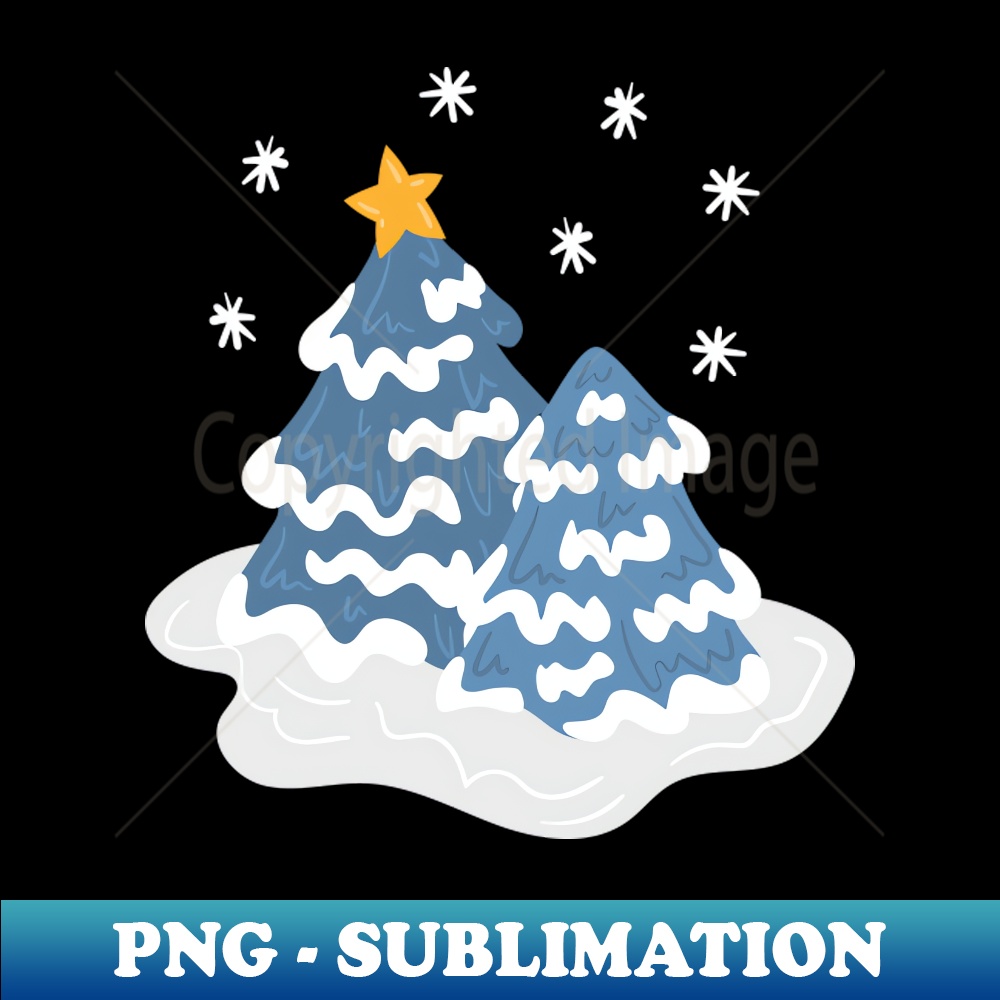 Blue trees - Aesthetic Sublimation Digital File - Perfect fo | Inspire ...