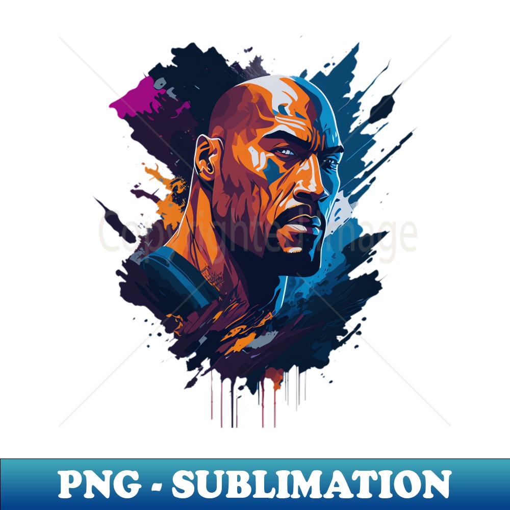 Dwayne Johnson - Artistic Sublimation Digital File - Instant | Inspire ...