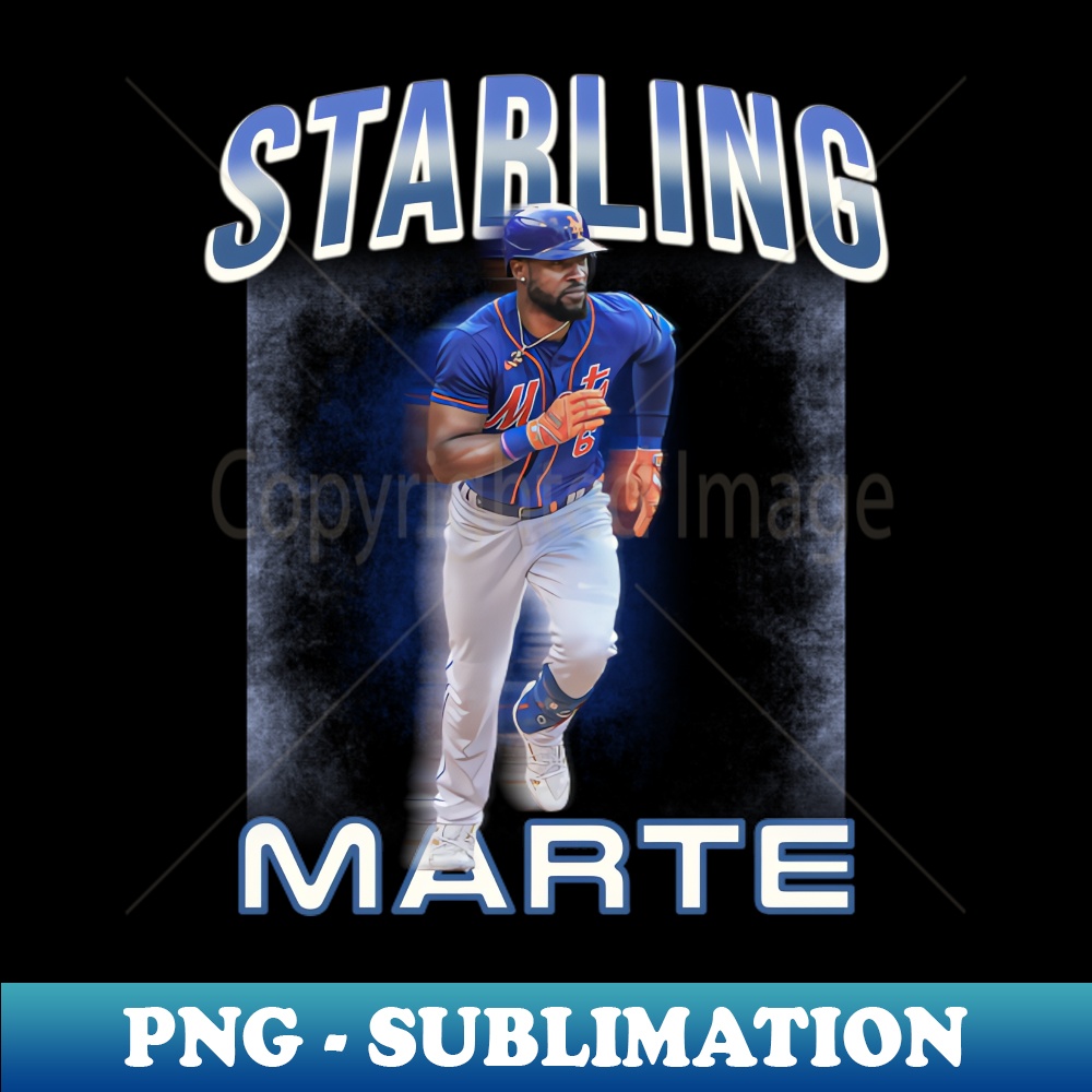 Starling Marte Baseball Poster Style - PNG Transparent Subli | Inspire ...