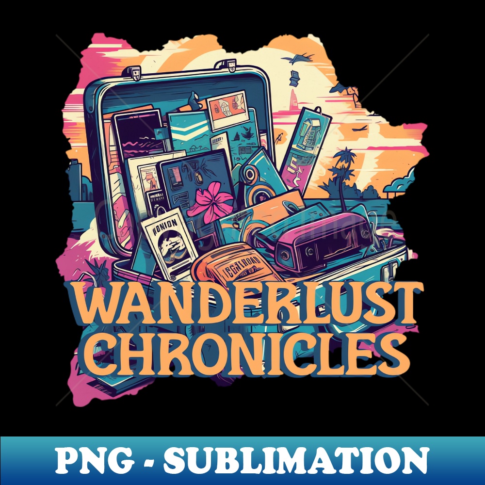 Wanderlust Chronicles - High-Resolution PNG Sublimation File | Inspire Uplift