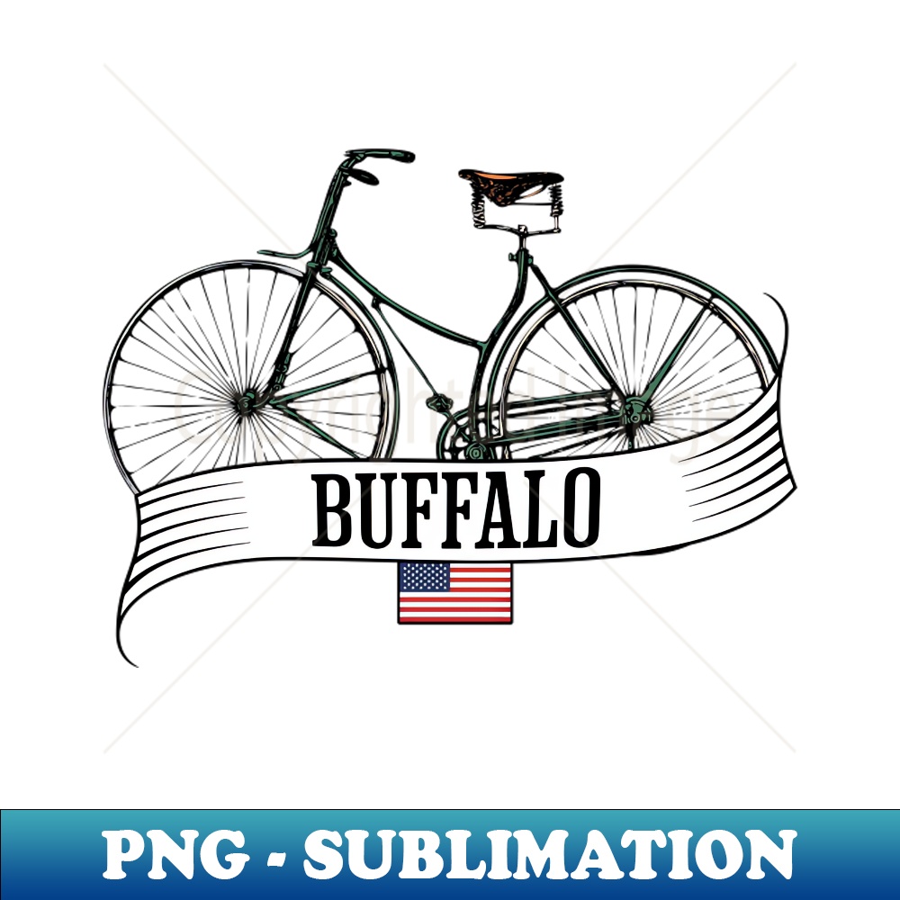 Buffalo NY American Flag Bicycle - Exclusive Sublimation Dig | Inspire ...