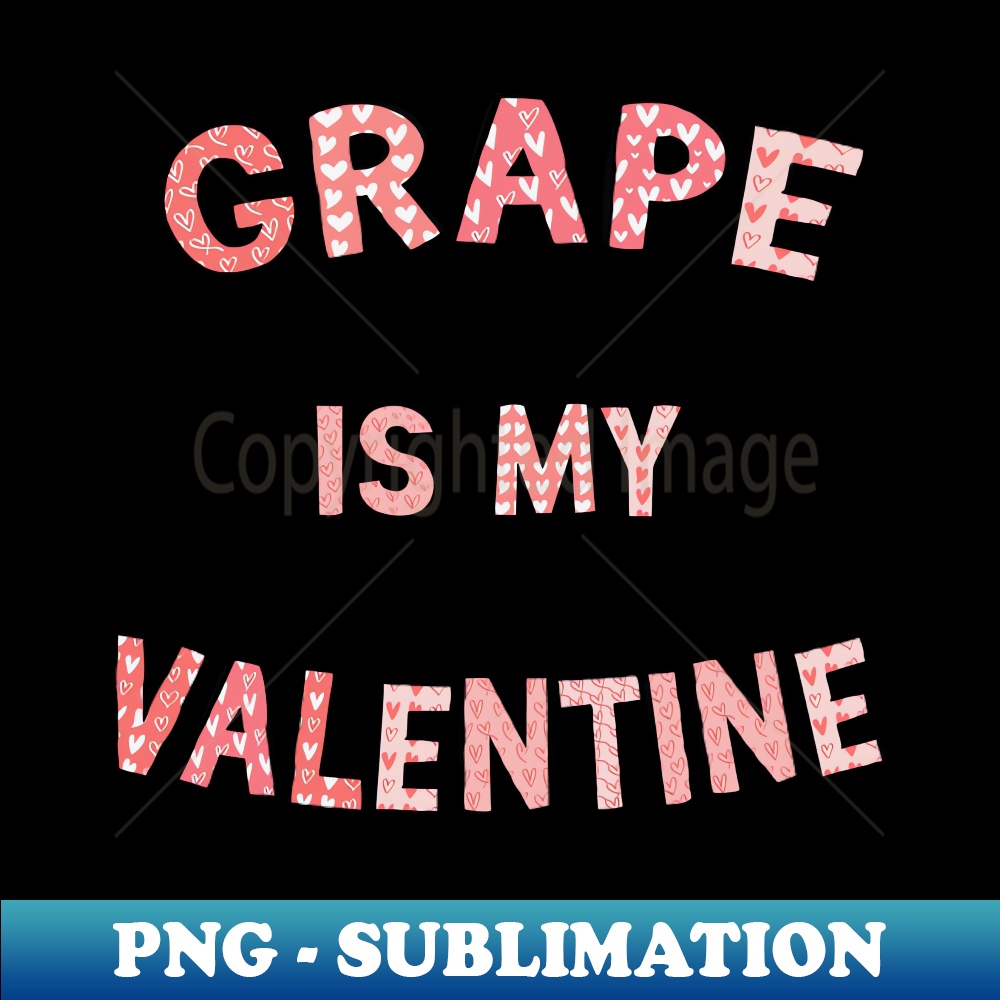 Valentines Day Grape is My Valentine Love Letter Heart Graph | Inspire ...