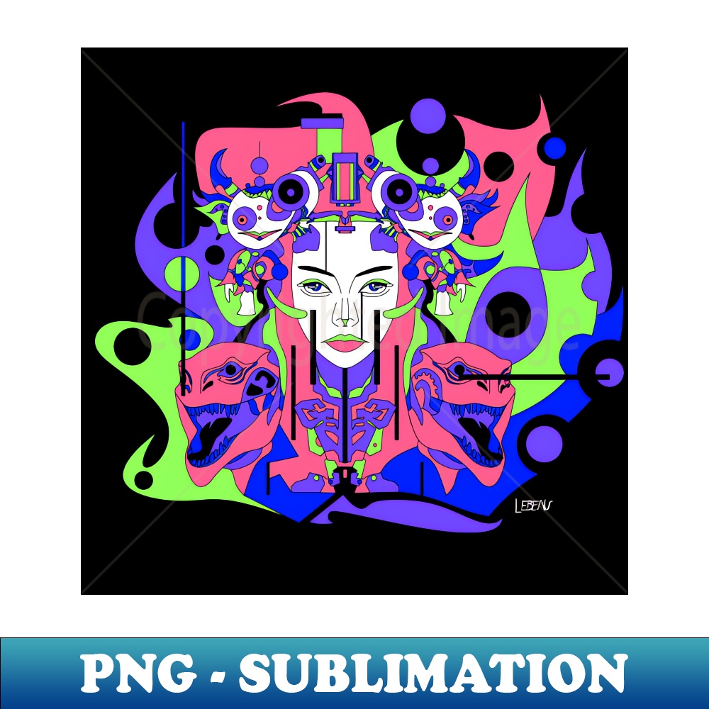 technological woman mask in ecopop future glitch vector art | Inspire ...